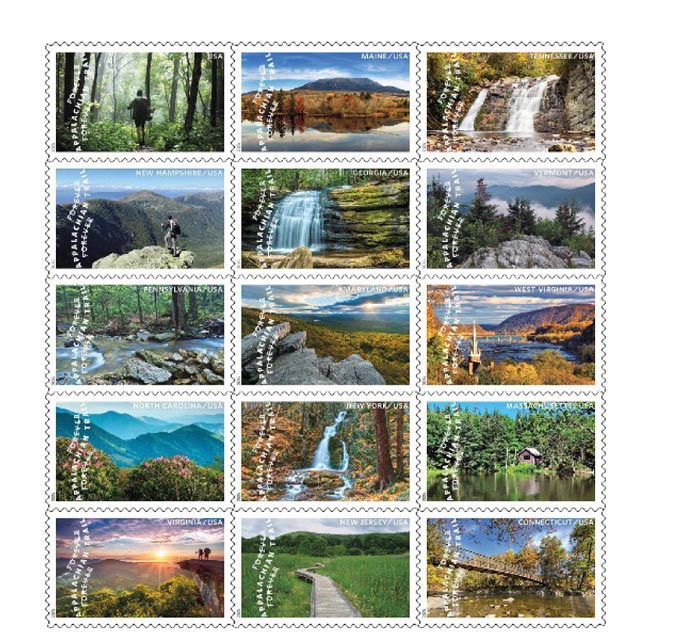 Postal Service Unveils New Forever Stamps Featuring the Appalachian Trail